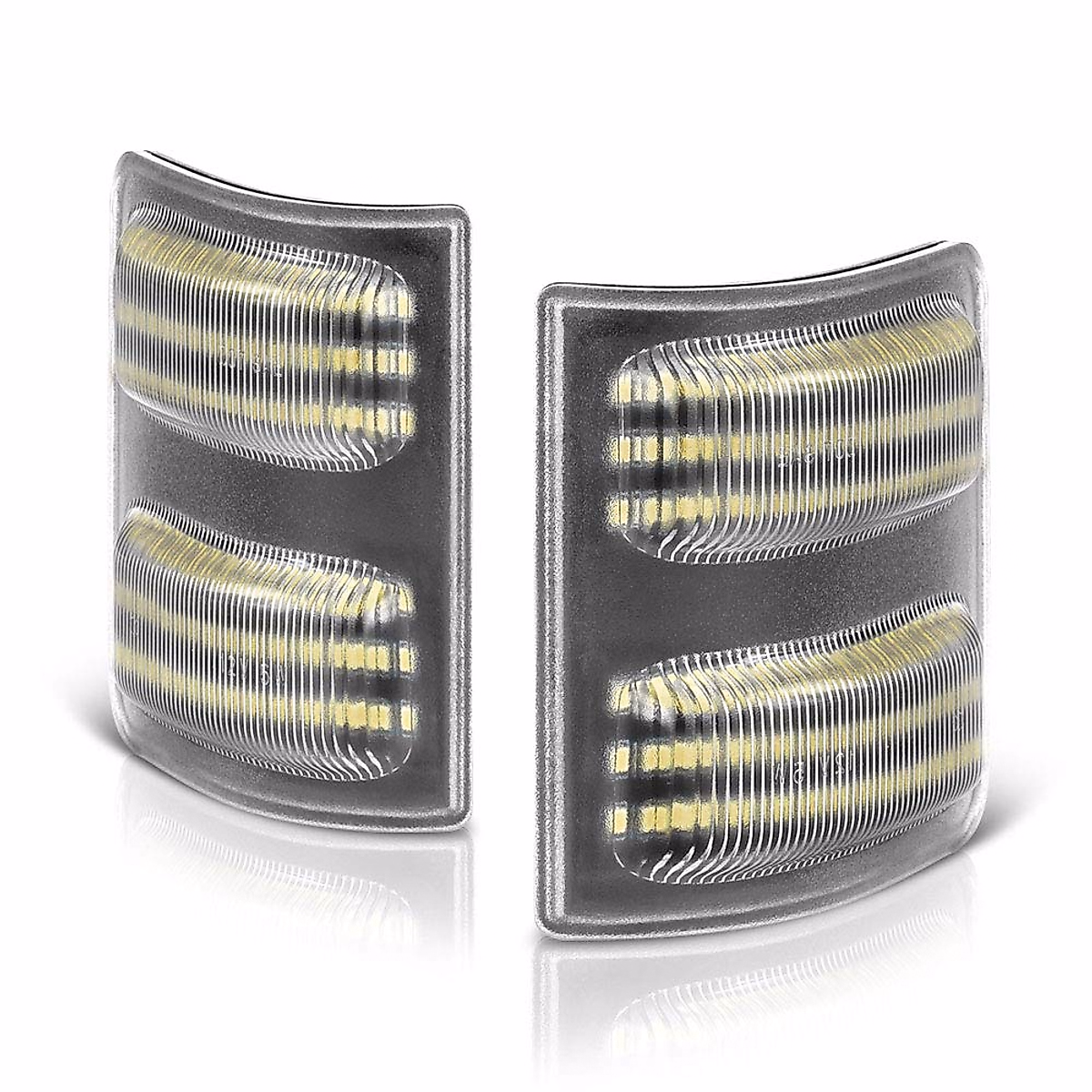 [Switchback White + Amber Sequential Turn Signal LED Strip] For 2008-2016 Ford F250 F350 F450 F550 Super Duty Black LED Towing Mirror Light, Driver & Passenger Side