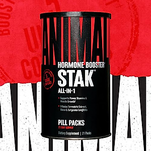 Animal Stak – Complete Natural Hormone Booster Supplement with Tribulus – Natural Testosterone Booster for Athletes – Contains Estrogen Blockers – 1 Month Cycle