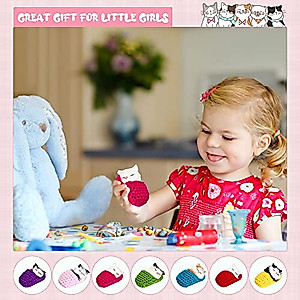 12 Pcs Sleeping Cats in Slipper Kids Cat Doll Toy Bulk Fluffy Mini Cat with Meows Sounds Stuffed Kitty in Shoe for Easter Home Party Girls Gift Decor (Sleeping Cat Style)