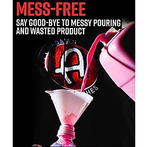 Adam's EZ-Fill Threaded Funnel - Twist On Empty Spray Bottle Refill Funnel | For Home, Car Detailing. Cleaning Supplies, Kitchen, Bath, Essential Oils, Powders | Universal Fit For Various Size Bottles