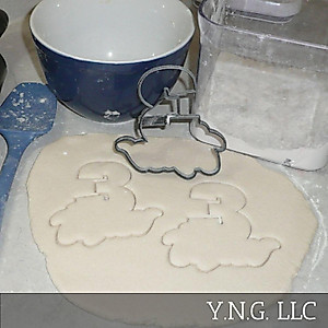 FANCY NUMBER THREE 3 WITH WORD OUTLINE BIRTHDAY ANNIVERSARY COOKIE CUTTER MADE IN USA PR3003