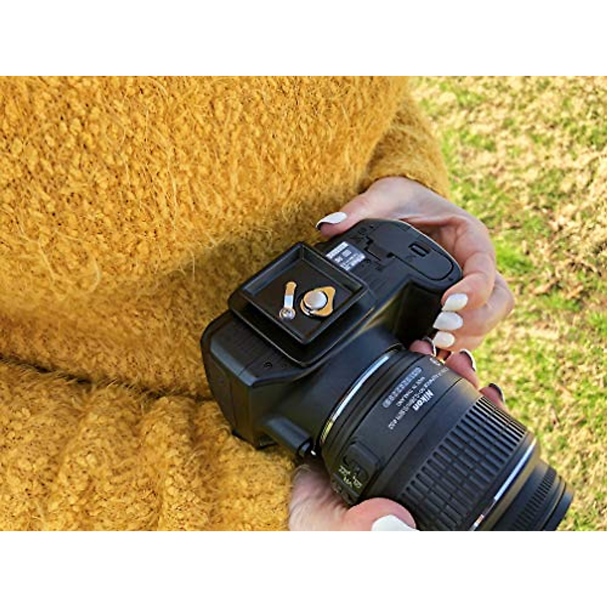 DaVoice 42mm Tripod Quick Release Plate Head Mounting Parts Replacement for Ambico V-0554, Promaster 6100 6160 7100 FW29T, Vivitar V3000 Hakuba S-4500 S-6000 Velbon Sherpa 200R 800R Tripod Mount 1 5/8