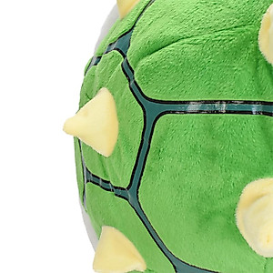 NITCA Green Koopa Troopa Backpack Turtle Shell Yellow Spiked Soft Stuffed Cartoon Cute Turtle Costume Backpack Tortoise Shell Bag Toys 11.6"
