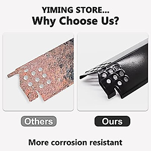 Yiming Porcelain Steel Heat Plates Shields for Home Depot Nexgrill 720-0830H, 720-0697, 720-0783E, 720-0737, 720-0888, 720-0896, 720-0888N, 720-0882A Gas Grill, Flame Tamer Replacement Parts (4 Pack)
