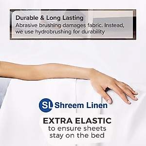 Twin Size Sheet Set -Luxury 4 Piece Bed Sheets for Twin Size Bed, Secure-Fit Deep Pocket Sheets with Elastic, Breathable Hotel Bed Sheets & Pillowcase Set, Wrinkle Free Oeko-Tex Sheets (White)