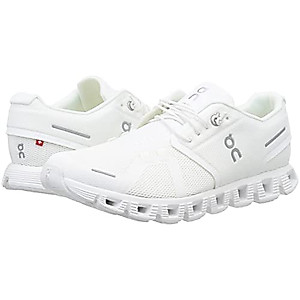 On Men's Cloud 5 Sneakers, All White, 9.5