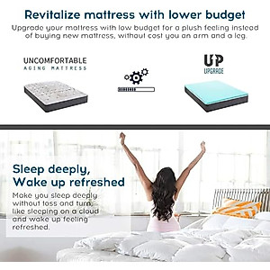 Nelaukoko 2 Inch Memory Foam Mattress Topper Queen Mattress Pad, Ventilated Gel Bed Foam Topper Queen Size