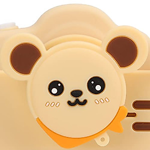 ciciglow Kids Camera, 200W Rear Len 4 x Magnification Removable Silicone Sleeve for Boys&Girls Children Toddler(Light Yellow)