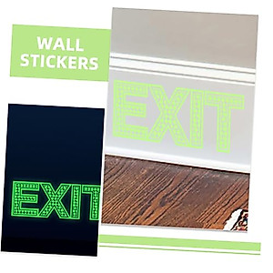 BUTIFULSIC 2 Sheets Export Sticker Signs Stickers Mall Supplies Warning Sticker Sign Sticker Direction Sticker Exit Sticker for Mall Emergency Exit Sign Protection Sticker Exit Decals The Pet