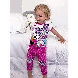 Sesame Street Elmo and Abby Cadabby Girls Pajamas (24 Months, Elmo Abby Pink)