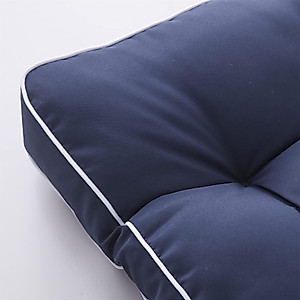 Maphissus 3 Seat 57 Inches Outdoor Porch Swing Cushions,Water-Resistant Tufted Patio Swing Replacement Cushions