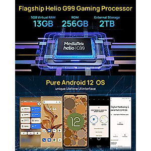 Ulefone Armor 17 Pro Rugged Smartphone, 13GB + 256GB, 108MP Triple Camera, 8MP Night Vision Camera, 66W Fast Charging, Helio G99 Processor, 6.58" FHD+, Android 12, 4G Dual SIM Unlocked Rugged Phone