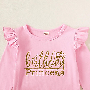 LYSMuch Kids Toddler Baby Girls Birthday Outfits Princess Vest Long Sleeve Shirt Mesh Bubble Tutu Skirt Set (A-Pink-Long, 18-24 Months)