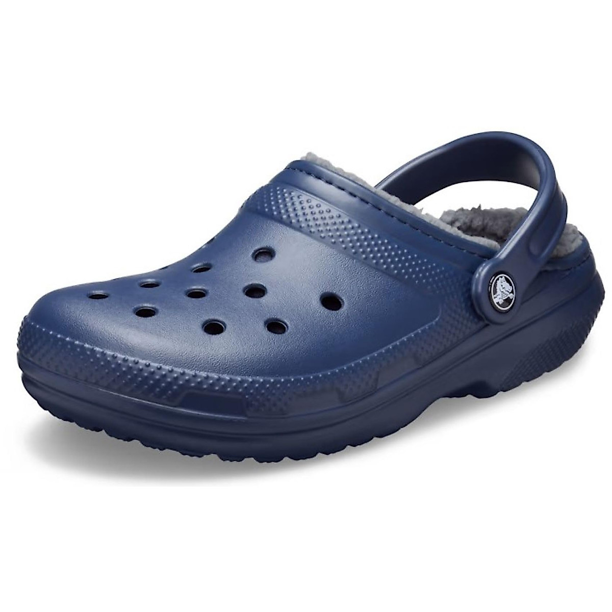 Crocs Unisex-Adult Classic Lined Clog, Navy/Charcoal, 13 Women/11 Men