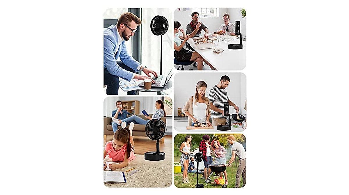 Portable Oscillating Fan with Remote Control for Home