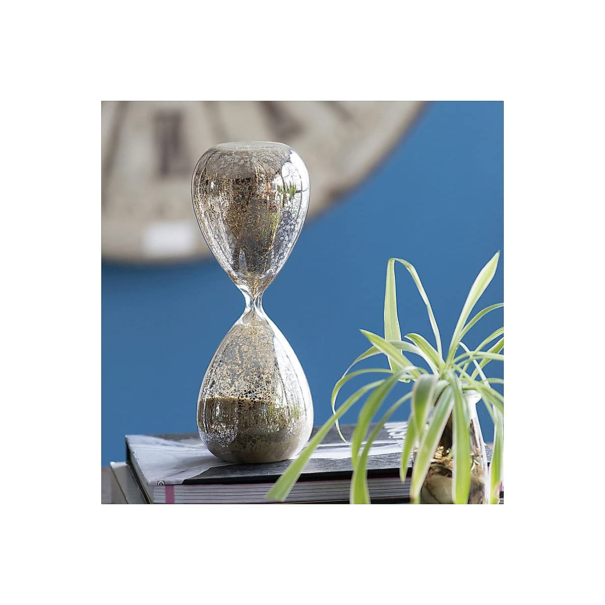 A & B Home Tan Mercury Glass Hour Glass