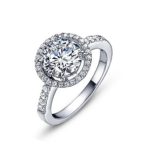 TenFit Jewelry Wedding Ring for Women Silver Ring Engagement Diamond Ring,Size 6