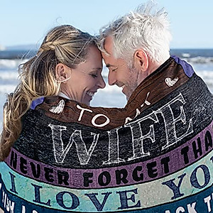 Yiyhuxf Best 50th 15th 10th 5 Year 3rd Wedding Birthday Gifts for Wife for Her Throw Blanket 60"x50"