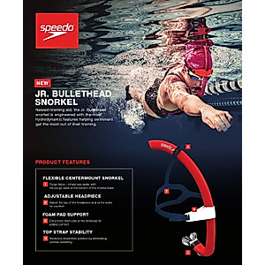 Speedo Unisex-Youth Swim Training Jr. Snorkel Bullet Head Speedo Red, One Size