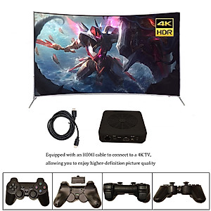 RegiisJoy 8000 in 1 Mini Game Box Pandora Box 18S , Arcade Game Console Support Wi-Fi/LAN Add 50000+ Games, Classic Retro Video Console 2 Wireless Controllers fits 4K TV