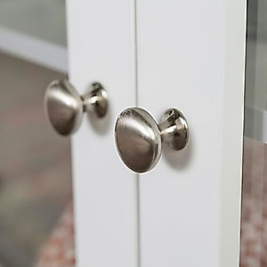 Walker Edison Wood Universal TV Stand with Storage Cabinets for TV's up to 58" Flat Screen Living Room Entertainment Center, White, White