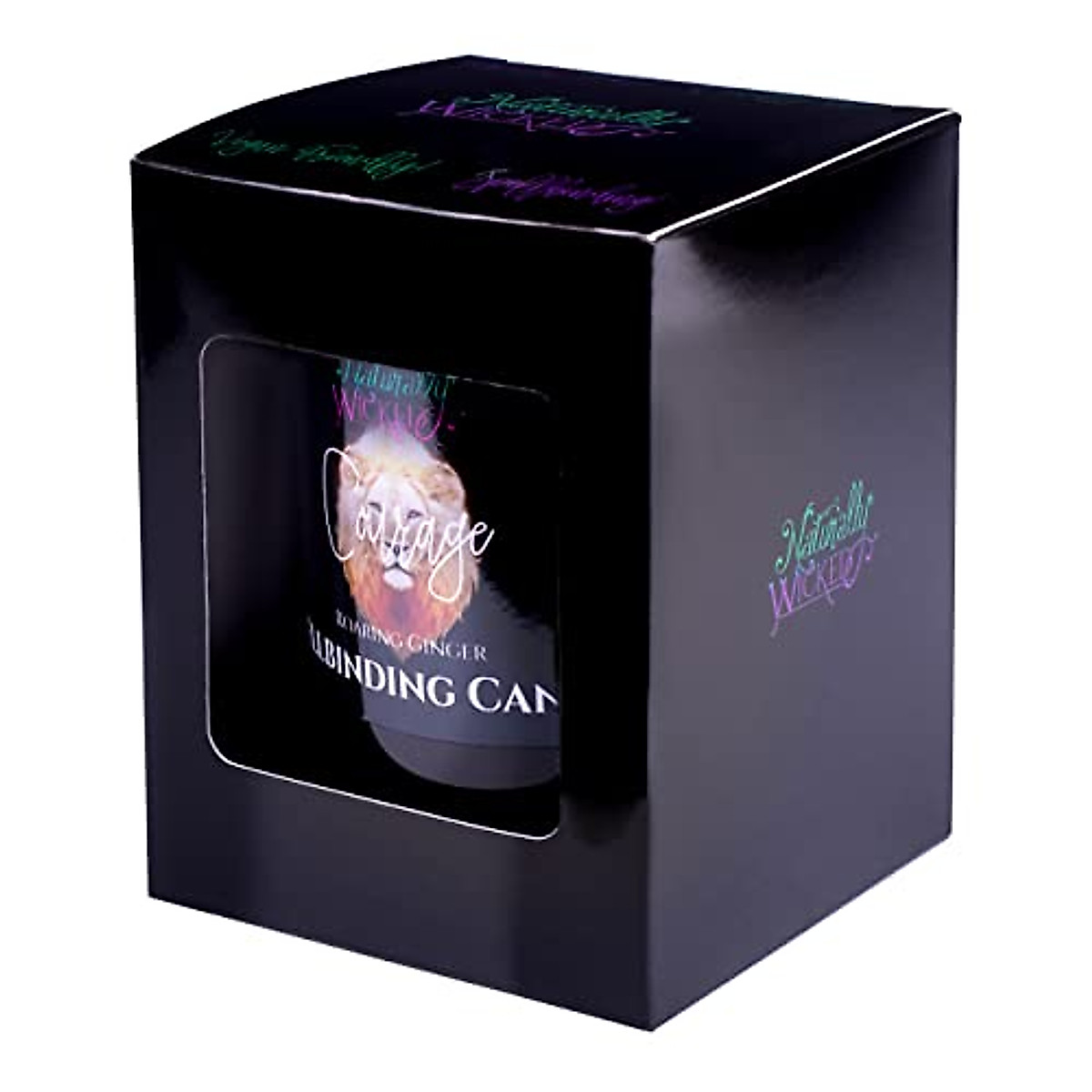 Naturally Wicked Spellbinding Courage Candle with Crystal, Wood Wick & Gift Box