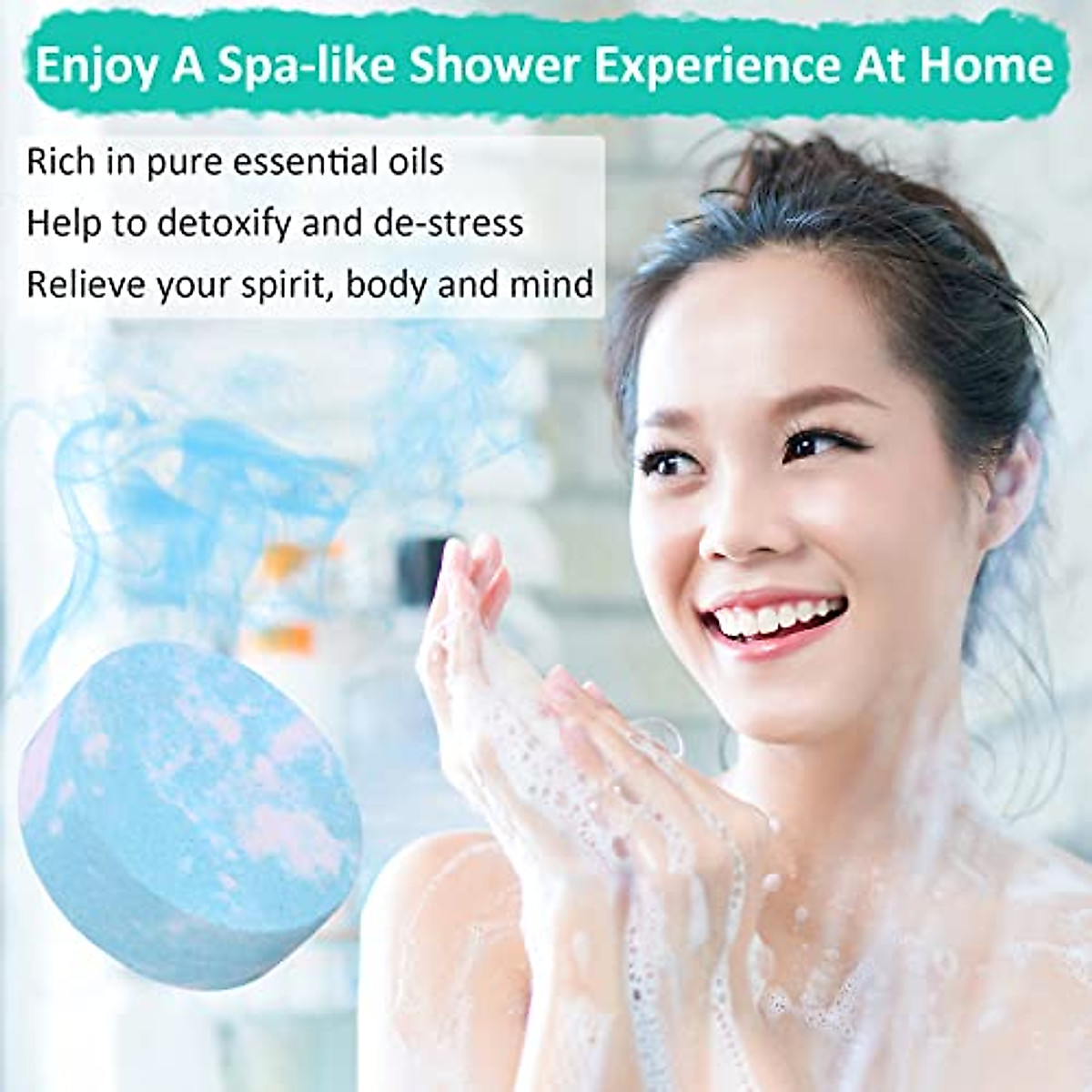 Gifts for Women - Pack of 6 Shower Steamers Bath Bombs, Shower Bombs with Essential Oils , Aromatherapy Shower Steamers Bath Bomb Gift Set Self Care and Relaxation Gifts for Women and Men