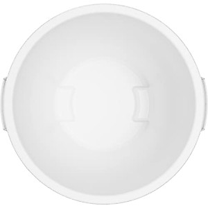 Carlisle FoodService Products Bronco White 10 Gallon Round Waste Bin Trash Container - 84101002 - Pack of 6