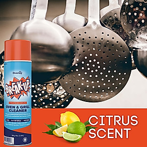 Diversey CBD991206 Break-Up Professional Oven & Grill Cleaner, Heavy Duty Spray Removes Baked on Grease, Aerosol, 19-Ounce (Pack of 6)