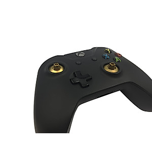 E-MODS Gaming Metal Gold Magnetic Replacement Thumbsticks Base, Joysticks, Grip Holder for X-One Elite/X-One Controllers/X-One S Controller/ PS4 Controller