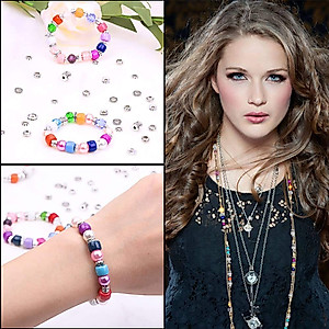 Cridoz Metal Spacer Beads for Making Bracelet, Necklace, Jewelry Making and Findings Accessories, 900Pcs, Silver