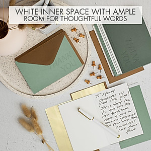 Beautiful Thank You Cards Set of 30 With Envelopes and Stickers - Elegant Blank Cards For Personalized Notes - Perfect Bulk Stationary Set For All Occasions incl. Weddings, Business & Baby Showers