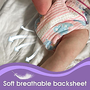 Unijoy Premium Soft Disposable Newborn Babies Diapers to Toddler Sizes | 100% Leak-Proof Skin Protection Diapers | Hypoallergenic & Gentle | Box of 5-104 pcs (Packaging May Vary)