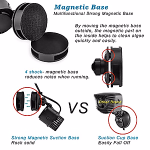 DOMICA Aquarium Wave Maker Power Head with Magnetic Mount Suction 800GPH, Fresh or Saltwater Tank Circulation Pump for Under 20 Gallon Fish Tank 3W