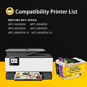 Compatible LC3037 Ink Cartridges Replacement for Brother LC3037XXL 3039 Work with MFC-J6945DW MFC-J6545DW MFC-J5845DW MFC-J5945DW Printer (BK C M Y)- 4 Packs