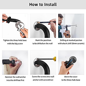 Supwish Handicap Grab Bars for Shower 16 Inch Black, 2 Pack Bathroom Grab Bars for Wall Toilet Bathtub, Shower Bars Safety Hand Rail Support Handle - Shower Grab Bars for Seniors Elderly Disabled