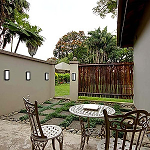 Phenas 10W LED Wall Sconce Light Outdoor Waterproof LED Wall Light Exterior LED Wall Lamp Black for Patio Porch Garden Courtyard Villa Terrace Hallway Stairs Balcony, Cool White