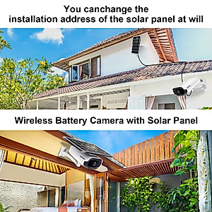 AMTIFO Security Cameras Wireless Outdoor Home Motion Detection Solar WiFi Surveillance Camera System Two Way Audio HD 1080P Video Cam Battery Night Vision W6
