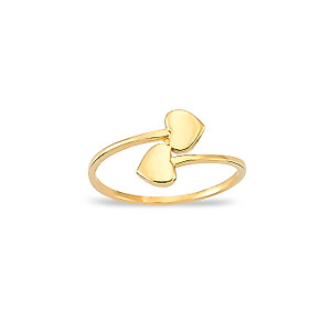 GELIN 14k Solid Gold Stackable Ring for Women - Size 8