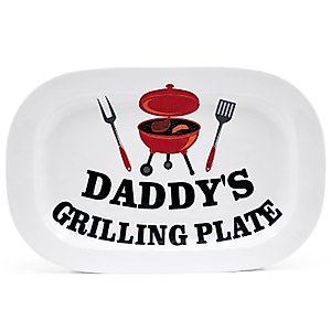 Nefelibata BBQ Daddy Grilling Platter Gift Father’s Day Barbecue Serving Tray Plate Dishes Birthday Valentine's Day Gift Ideas for Him Men Grandparent Dad Outdoor Indoor