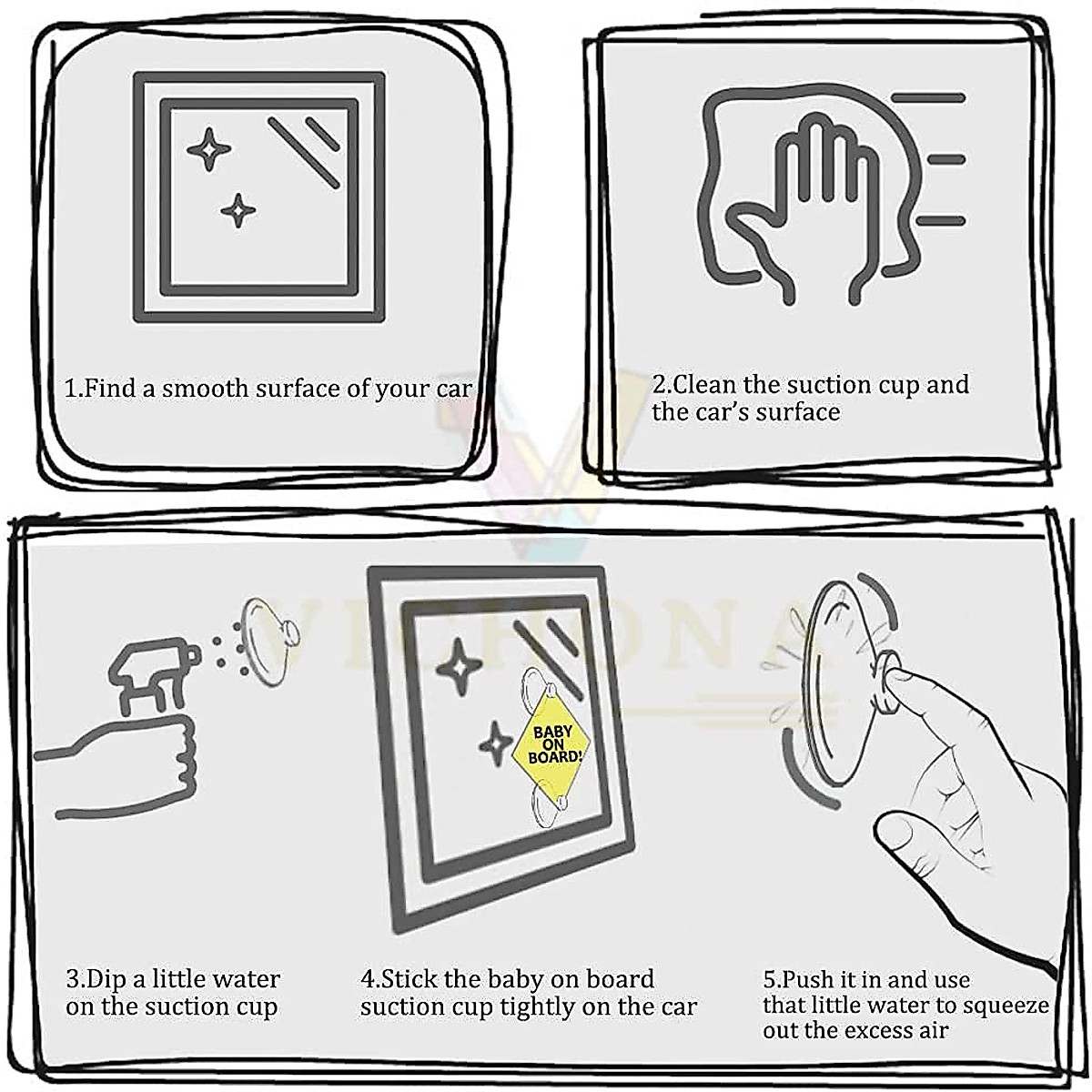 3pcs baby on board sticker for cars, baby on board sign for car, baby on board decals for car windows, baby on board sign, nude stickers