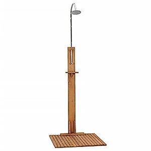vidaXL Garden Shower 29.5"x29.5"x82.7" Solid Teak Wood