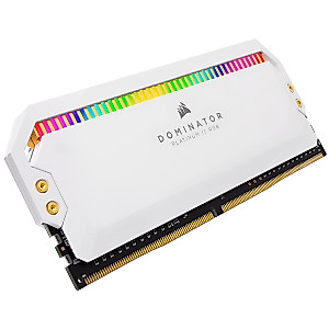 CORSAIR Dominator Platinum RGB 32GB (2x16GB) DDR4 3200 (PC4-25600) C16 1.35V Desktop Memory - White