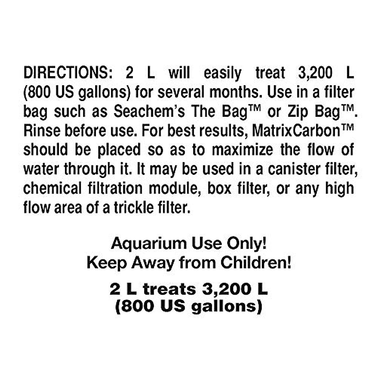 Seachem Matrix Carbon 2 Liters