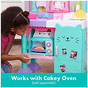 Gabby’s Dollhouse, Cakey Kitchen Set for Kids with Play Kitchen Accessories, Play Food, Sounds, Music and Kids Toys for Girls and Boys Ages 3 and up