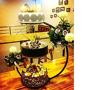 Cake Stand Creative Cake Stand Wedding Birthday Party Cake Display Holder Metal Dessert Cupcake Cookies Home Kitchen Baking Tool Cake Holder (Color : B)
