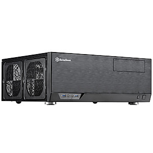 SilverStone Technology GD09 Home Theater PC (HTPC) Computer Case with Faux Aluminum Design for ATX/Micro-ATX Motherboards, SST-GD09B