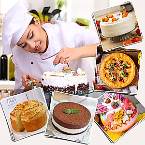 AWTBDP 4.5-Inch Cake Pan Set of 4, Nonstick Stainless Steel Baking Round Cake Pans Tins Bakeware for Mini Cake Pizza, Quiche, Non Toxic Coating, Straight Side, Easy Clean Easy Release, 2 Inch Deep