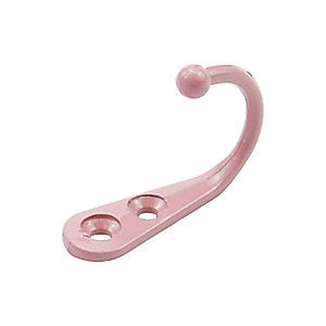 Nicerity Wall Mounted Coat Hooks, Hooks for Wall 44x30mm 10pcs, Red (Slightly Pink)