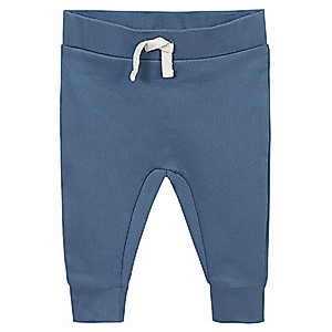 Grow by Gerber Baby Boys 2-Pack Pants, Blue/Black, 0-3 Months